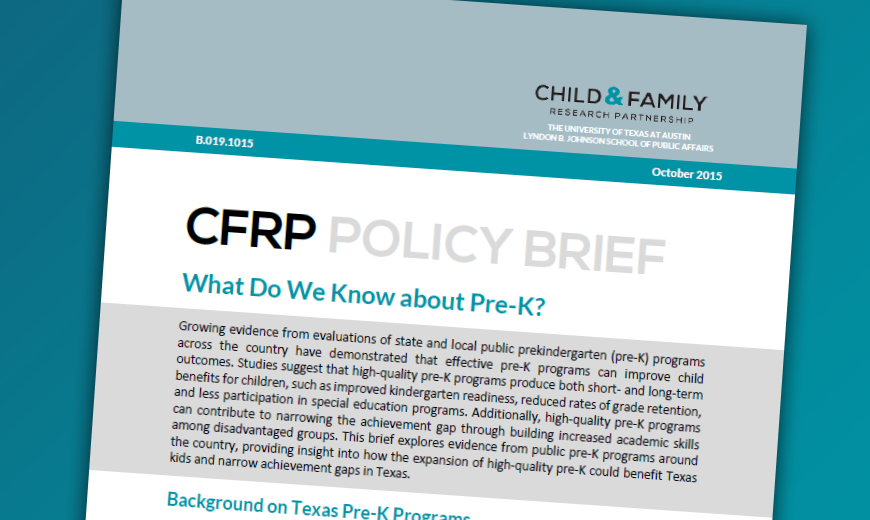 What Do We Know about Pre-K? - Prenatal-to-3 Policy Impact Center