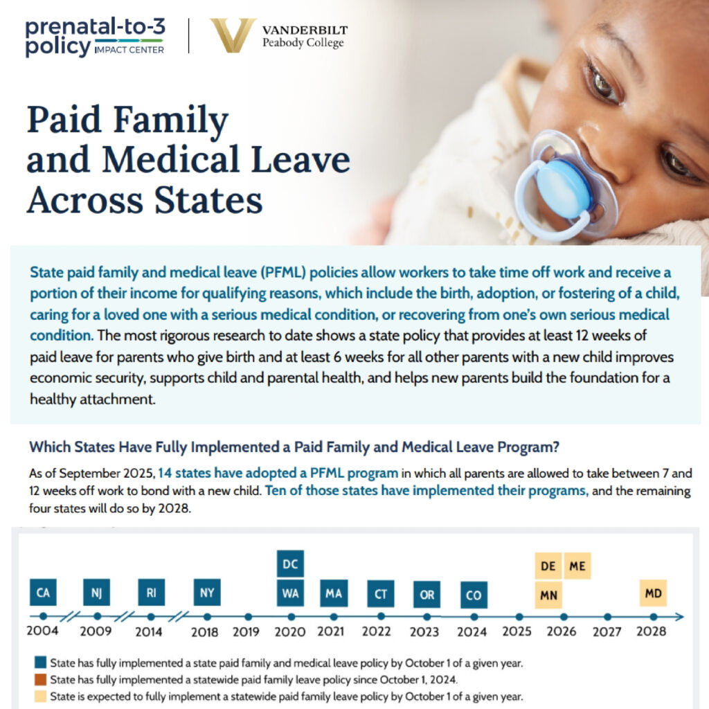 State Policy Progress on Paid Family and Medical Leave in 2025 - Prenatal-to-3 Policy Impact Center